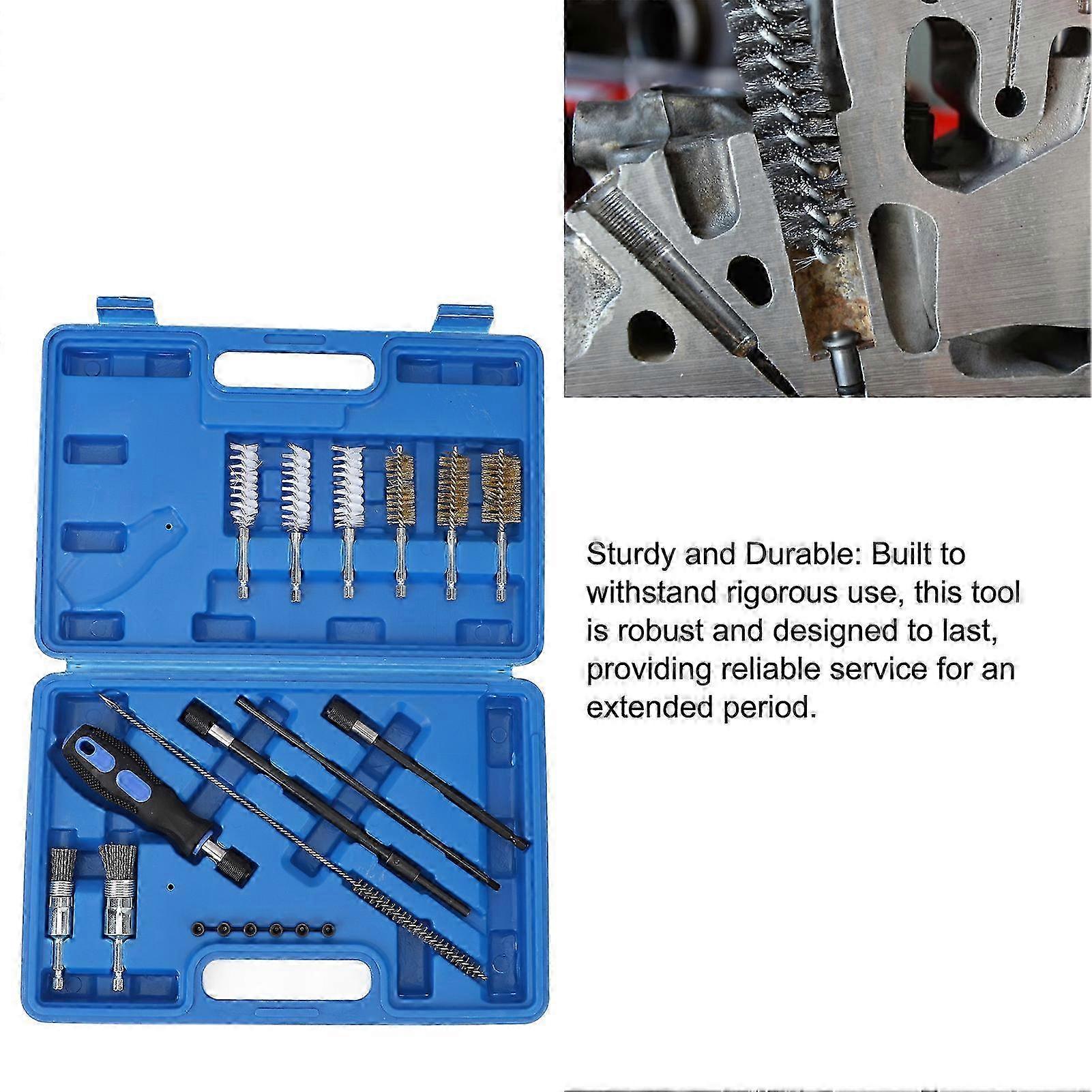 Universal 19 Pcs Diesel Injector Seat Cleaning Kit for Vehicle Cylinder ...