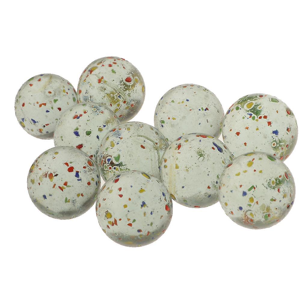 10 Pieces 25mm Diameter Glass Marbles Set Toy Ball Marbles Game for ...