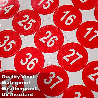 10 Sheets 1 To 50 Number Stickers Vinyl Consecutive Number Stickers 1 ...