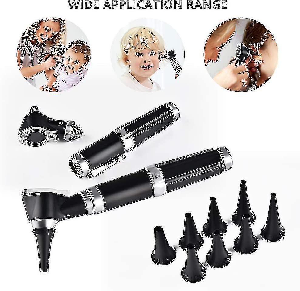 Otoscope With Led - Portable Handheld Ear Exam Magnifier - 3 Pieces Set ...