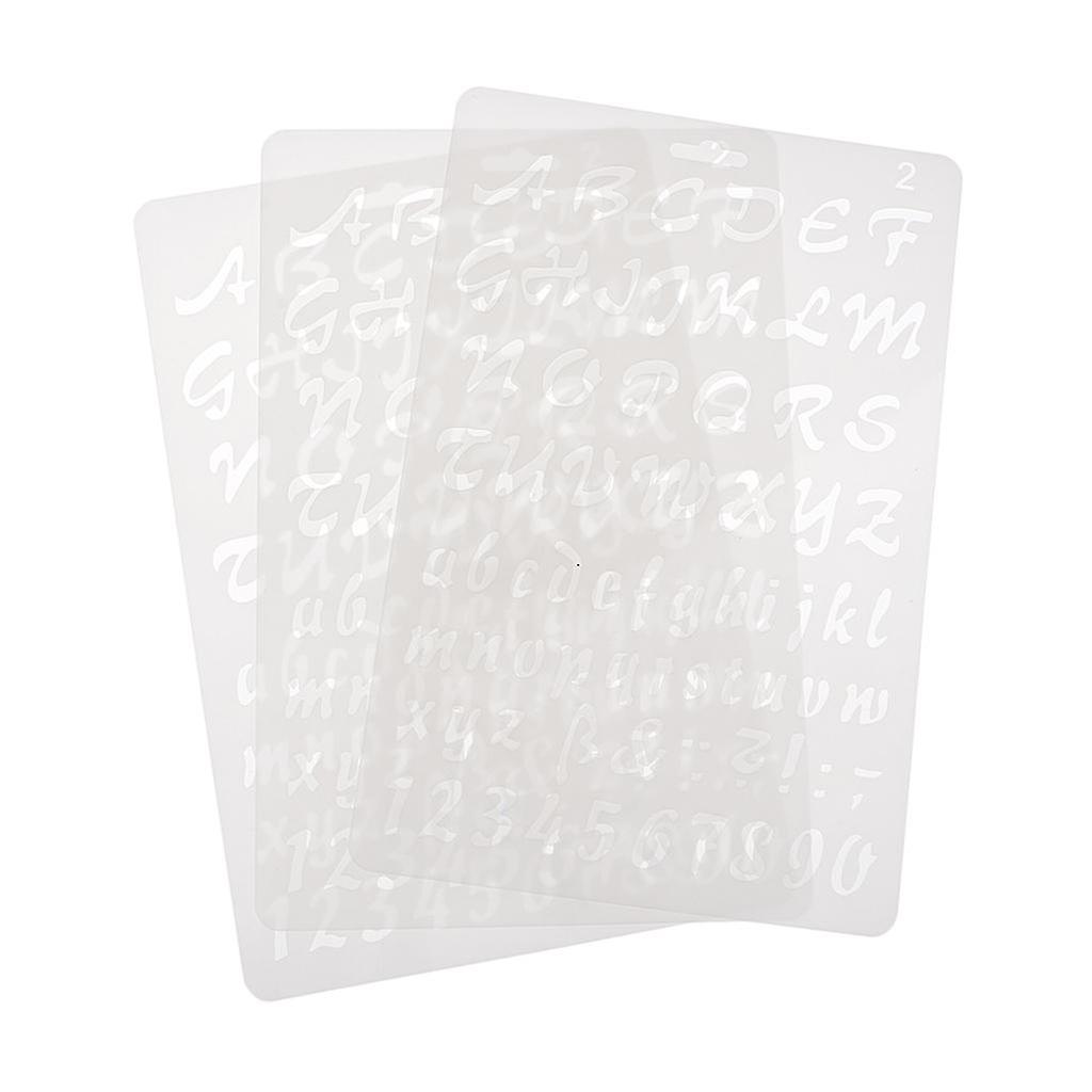 3x Drawing Template Ruler Planner Painting Stencil Uppercase | Fruugo DK