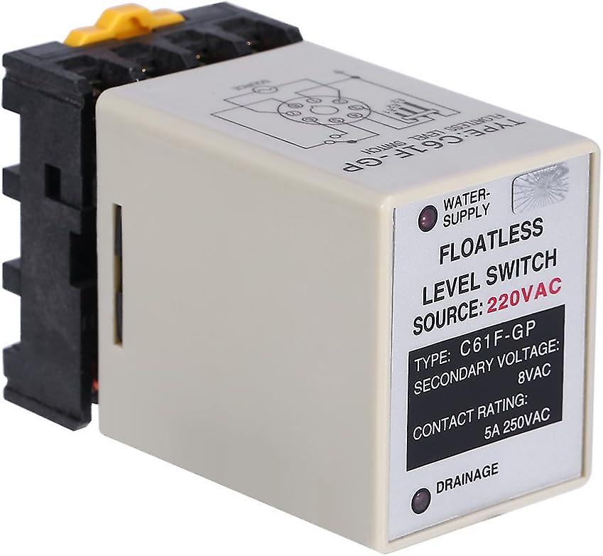 Floatless Level Switch, Water Liquid Level Switch Controller With Base C61f-gp Ac220v 50/60hz ...