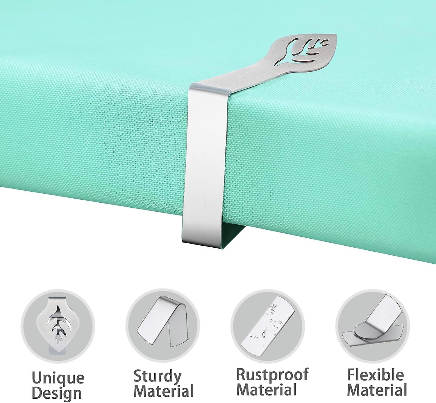 Table Cloth Holder Clips 10 Pack, Leaf Shape Picnic Tablecloth Clip ...