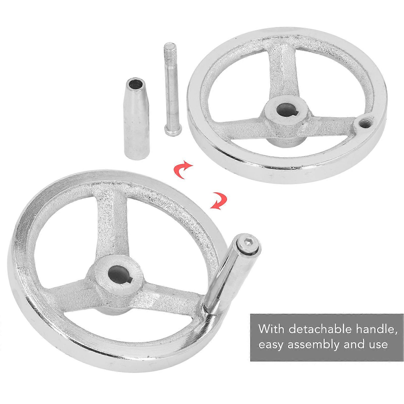 3 Spoke Hand Wheel with Revolving Handle Cast Iron Round Handwheel for ...