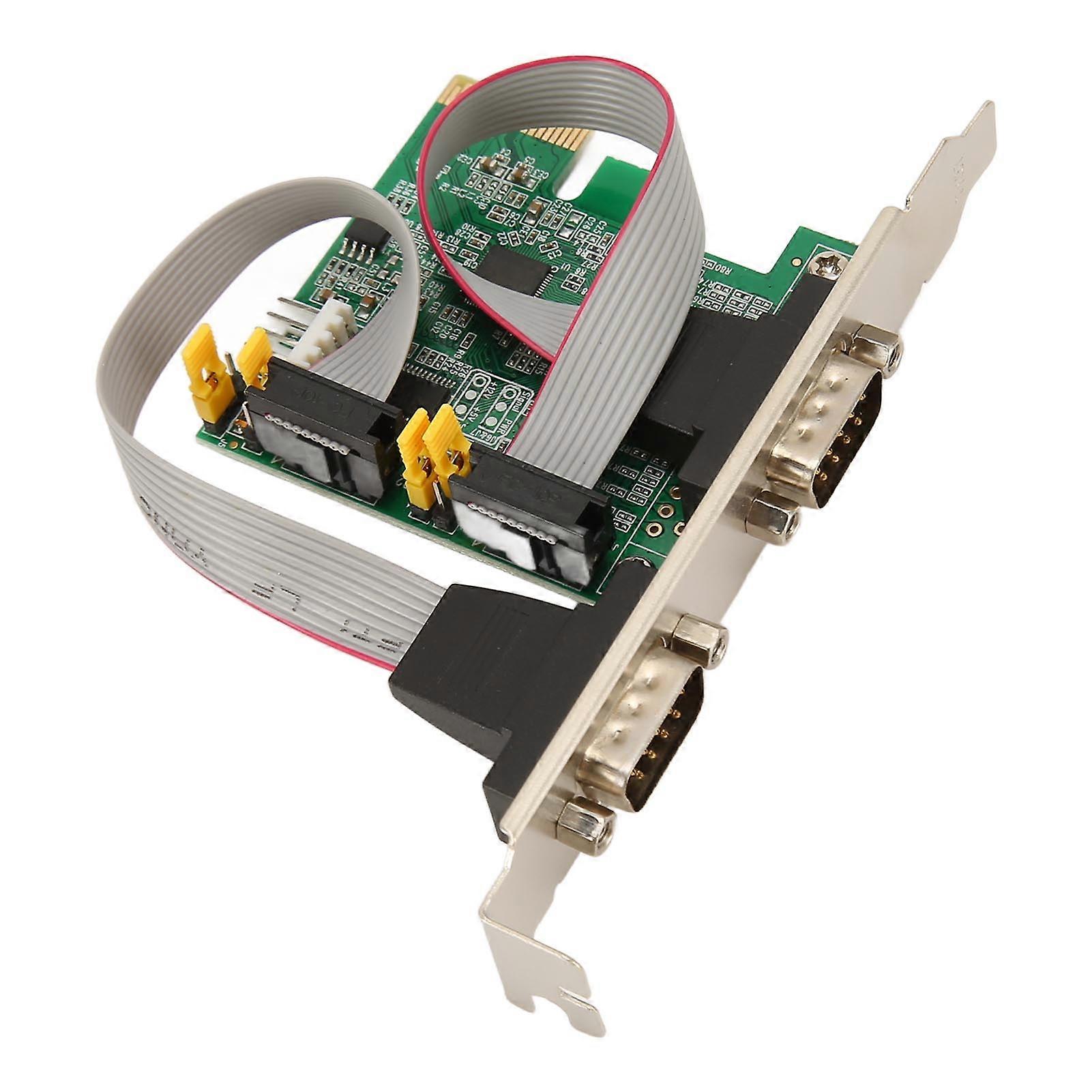 PCIe RS232 Serial Adapter Card 2 Port Expansion Card PCI Express RS232 ...