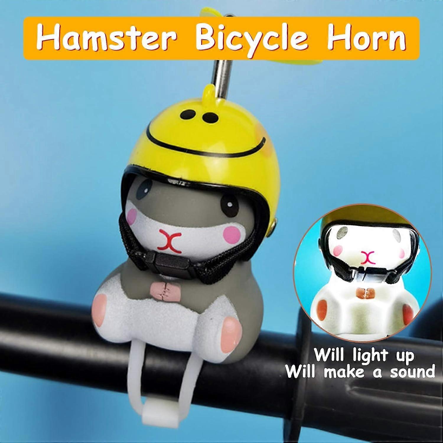 Helmet cute hamster bicycle horn, dashboard decoration hamster toy ...
