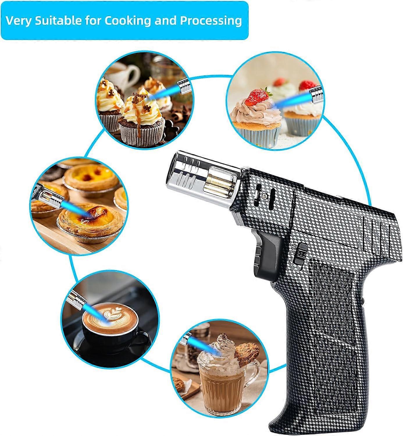Butane Torch, Lighter Refillable, Flashlight With Safety Lock And ...