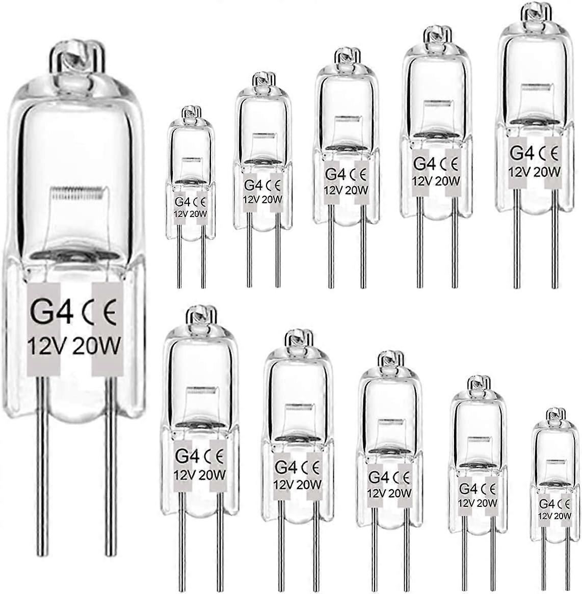 G4 Halogen Bulbs, 12V 20W Halogen Light Bulbs 2 Pin Clear Capsule Lamp ...
