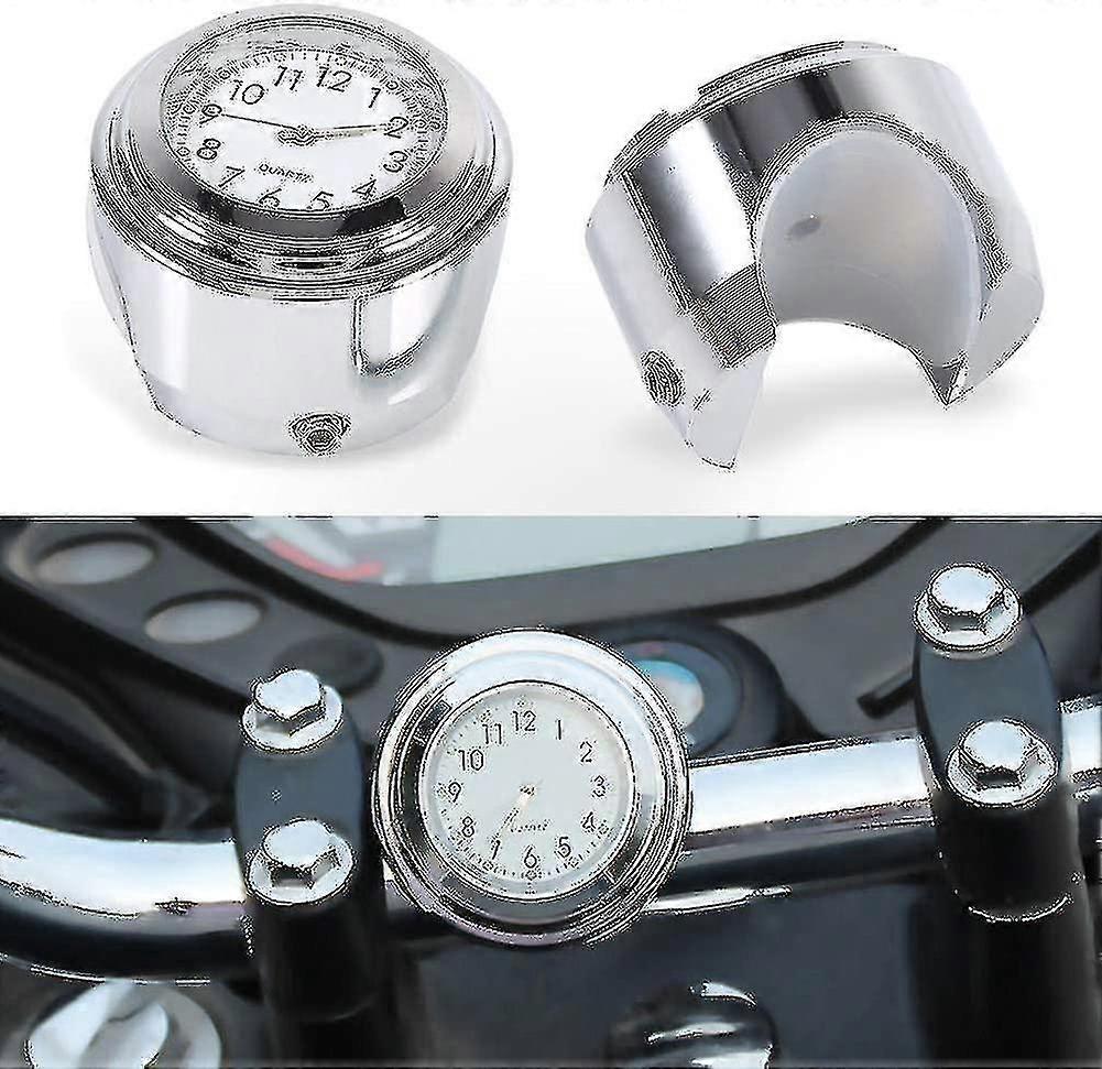 Motorcycle Clock 7/8inch 1inch Motorcycle Handlebar Mount Watch Precise ...