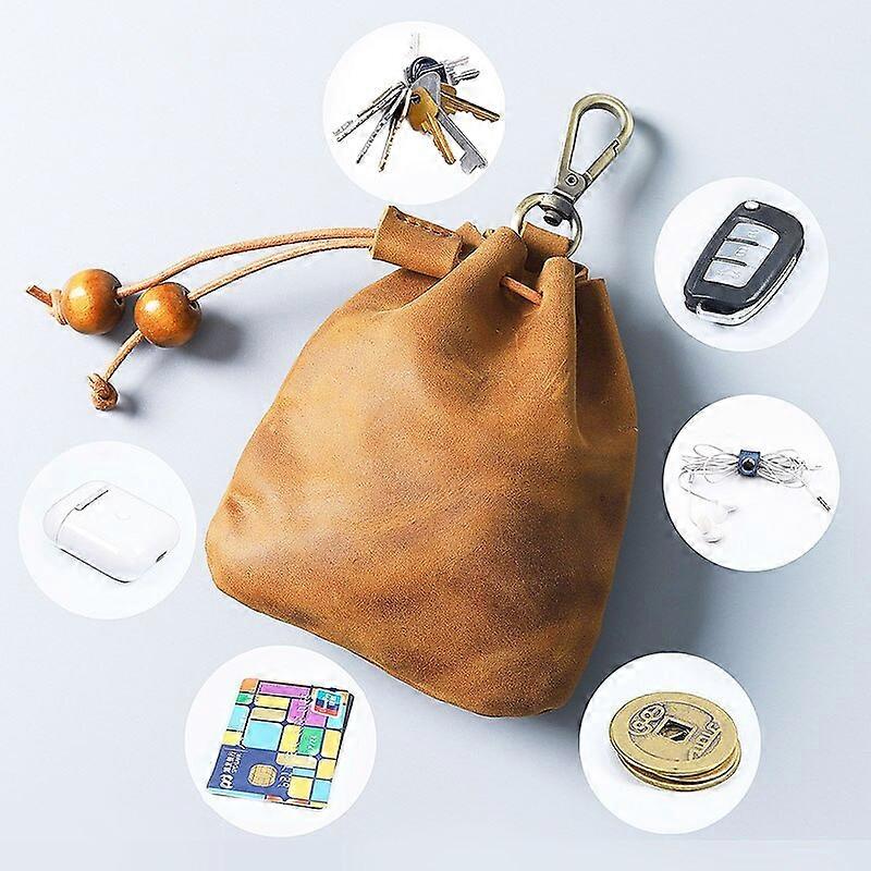 Renaissance Medieval Leather Drawstring Belt Bag Viking Knight Pirate ...