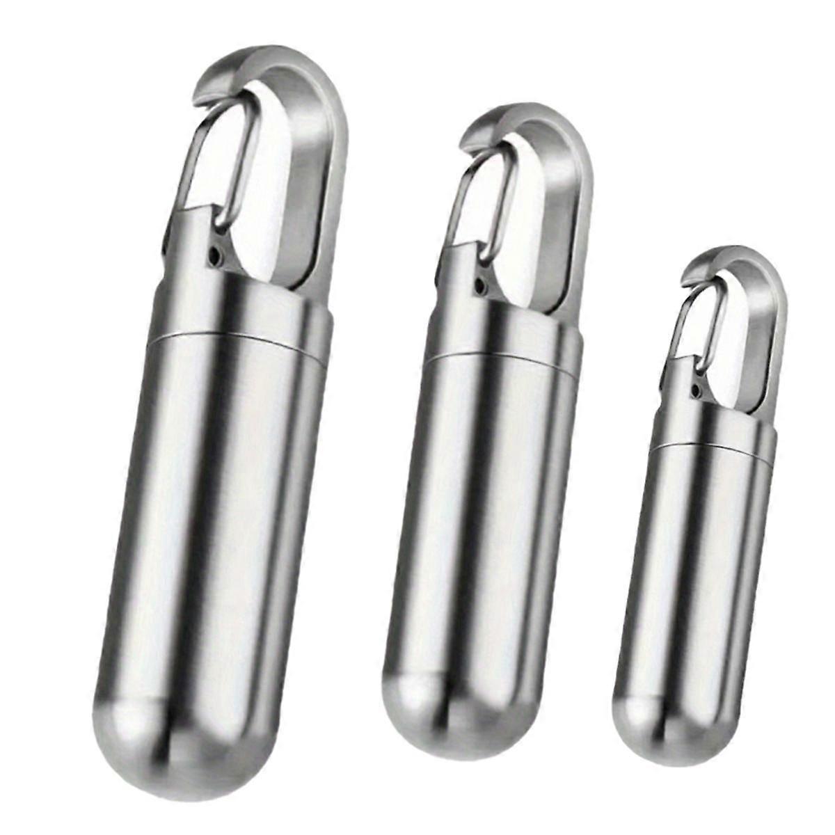 Portable Mini Stainless Steel Sealed Capsule Waterproof Pill Box ...