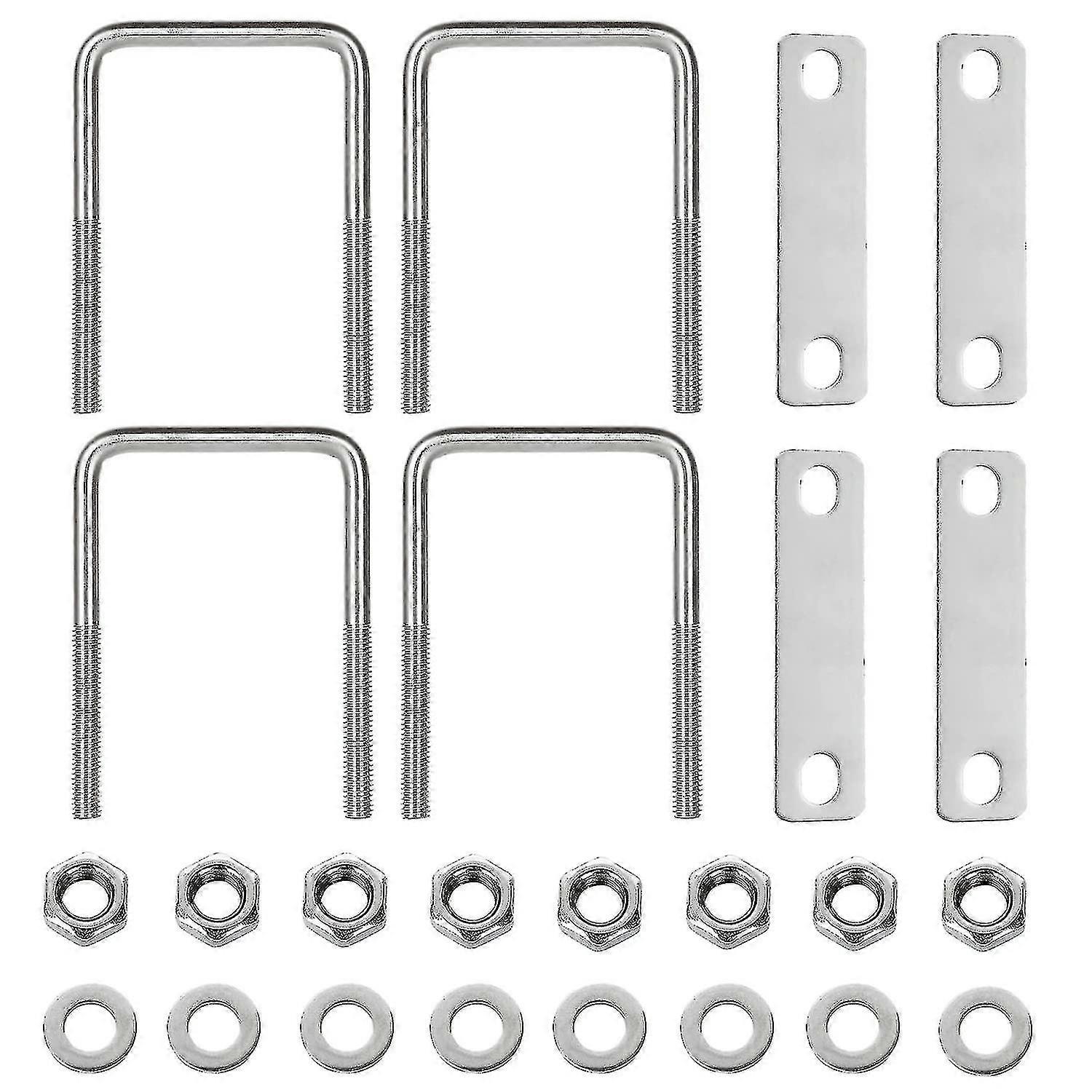 4 Pieces Fixing Clamp, U Bolt Fixing, U Bolt, Roof Box Fixing, Durable ...