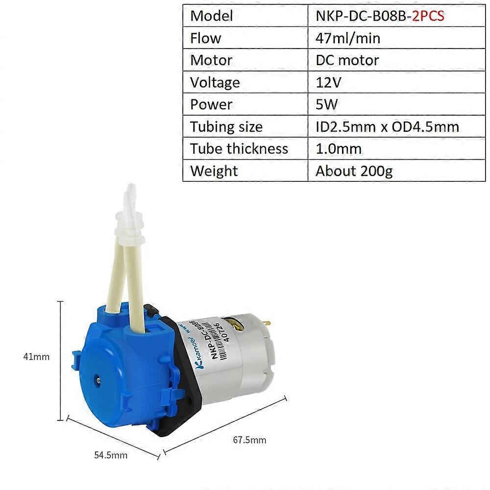 Kamoer 47-60ml/min 2-in pack NKP Peristaltic Pump 12V Silicone Tube 3 ...