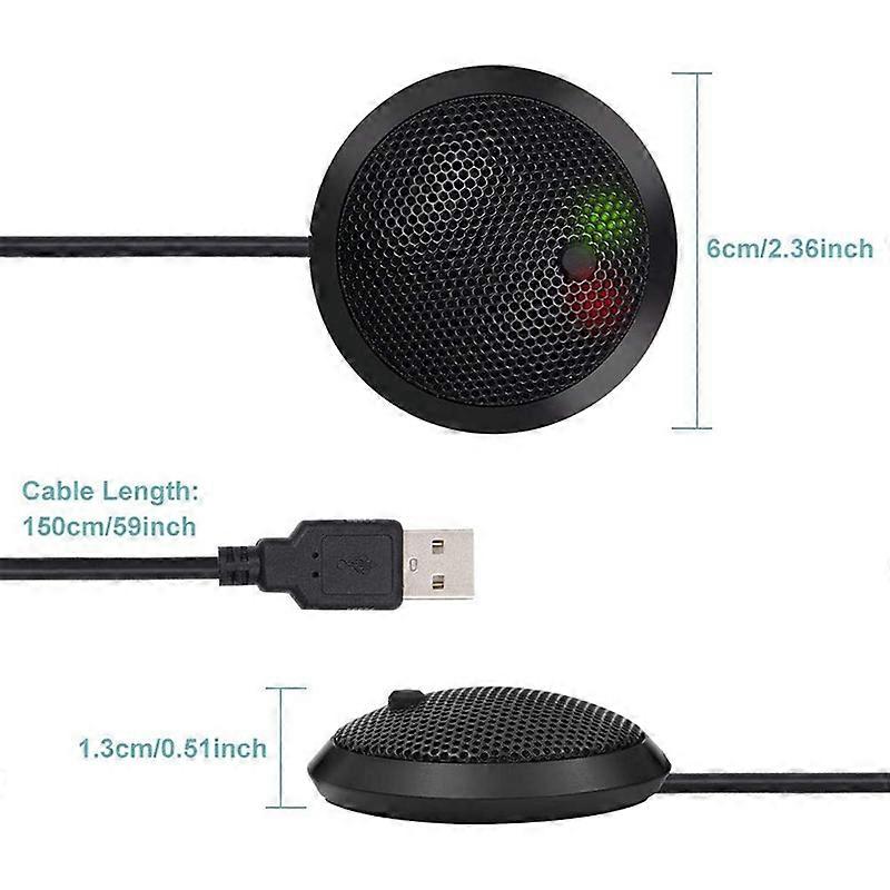 Conference USB Microphone,Omnidirectional Condenser PC Microphone with ...