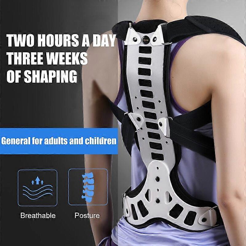 Metal Full Back Brace Posture Corrector Men Women Upper Back ...