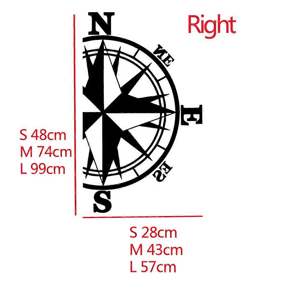 Lage Size Compass Car Sticker Self-Adhesive Removable Stickers For Car ...