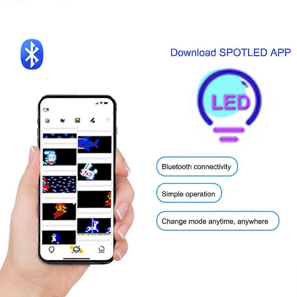 Bluetooth Programmable Sign RGB Flexible LED Display16*32 Pixs Module ...