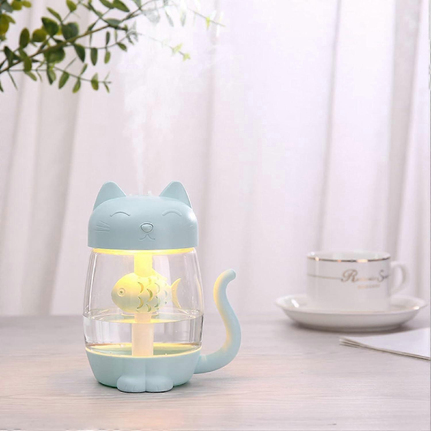 USB Cat Cool Mist Humidifier, 3 in 1 350ml Polyme Water Mist Mode ...