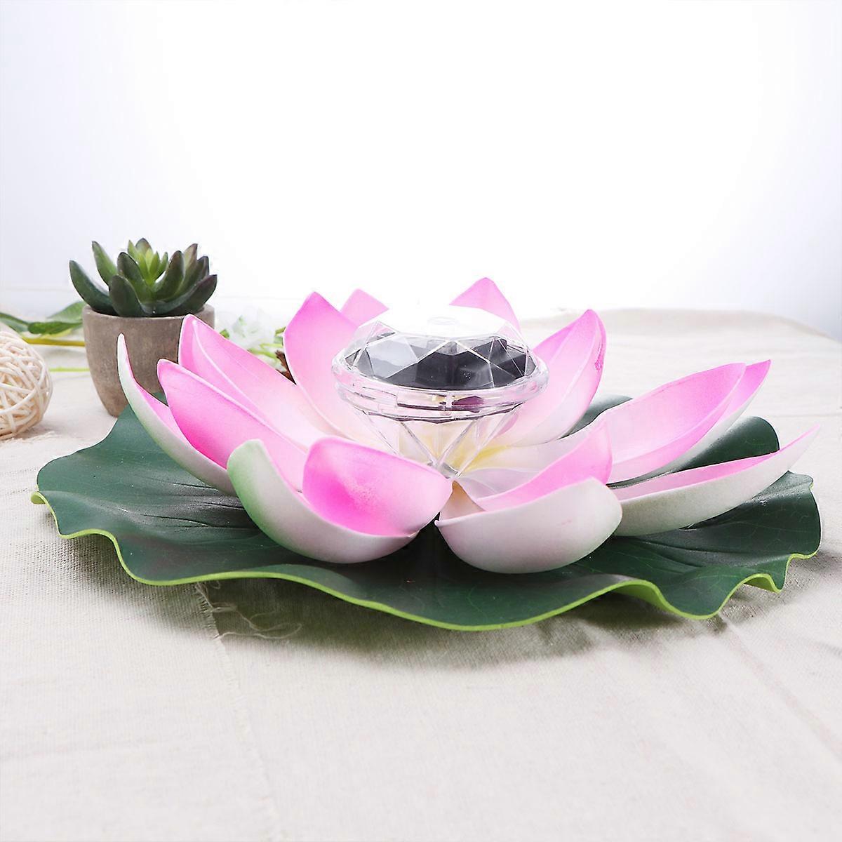 LED Solar Powered Colorful Elegant Lotus Decoration Flower Pool ...