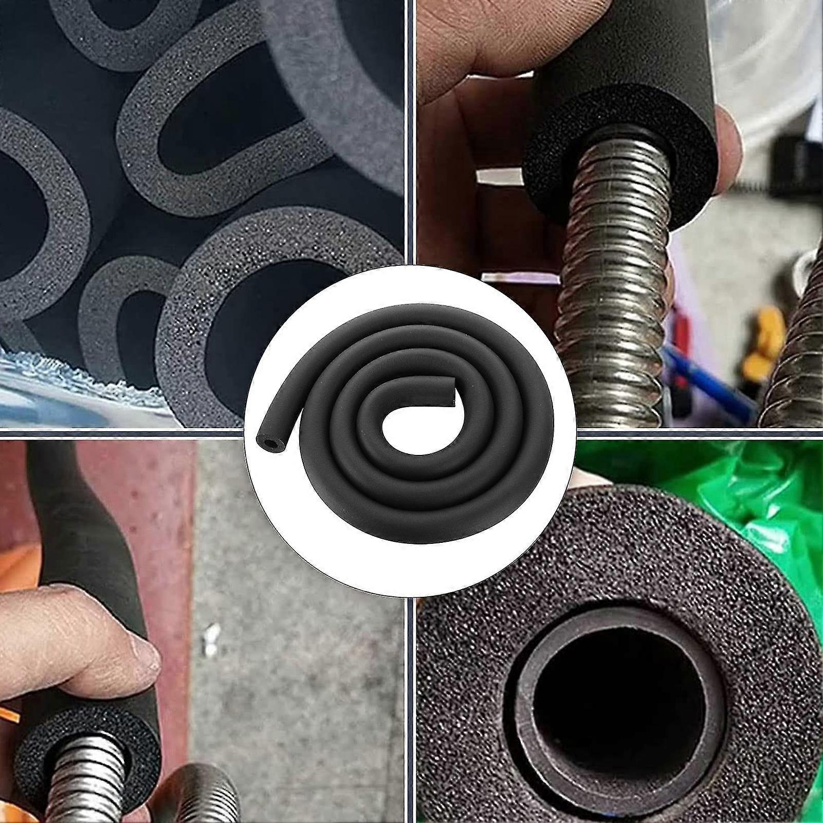 Pipe Insulation Foam Tube Foam Tubing Black Pipe Cover Heat Preservation Outdoor Water Pipe ...