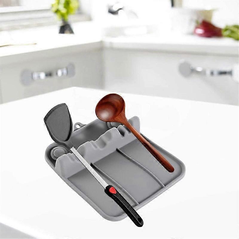 Silicone Tableware Rack, Silicone Utensil Rest With Drip Pad, Spoon ...