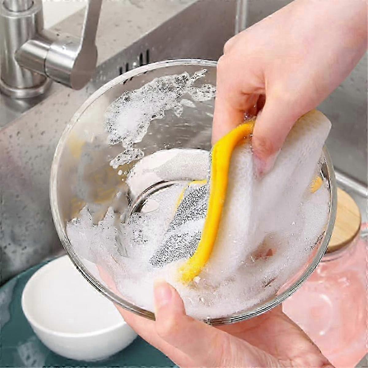 Kitchen Dish Sponge for Washing Dishes Cleaning Kitchen, Dual-Sided ...