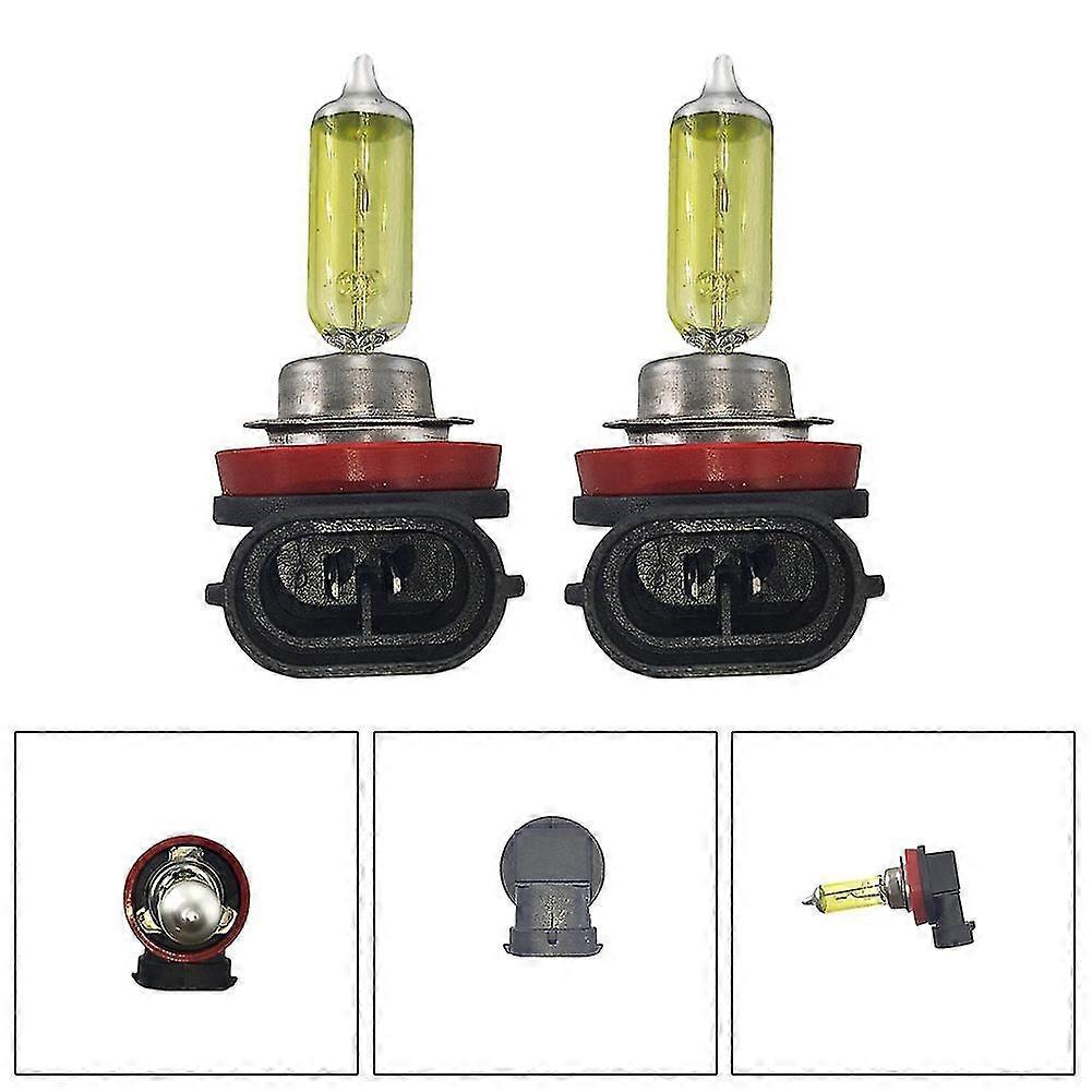 2pcs Yellow 2000LM 100W H11 H8 H9 12V-24V DC Halogen light High Beam ...