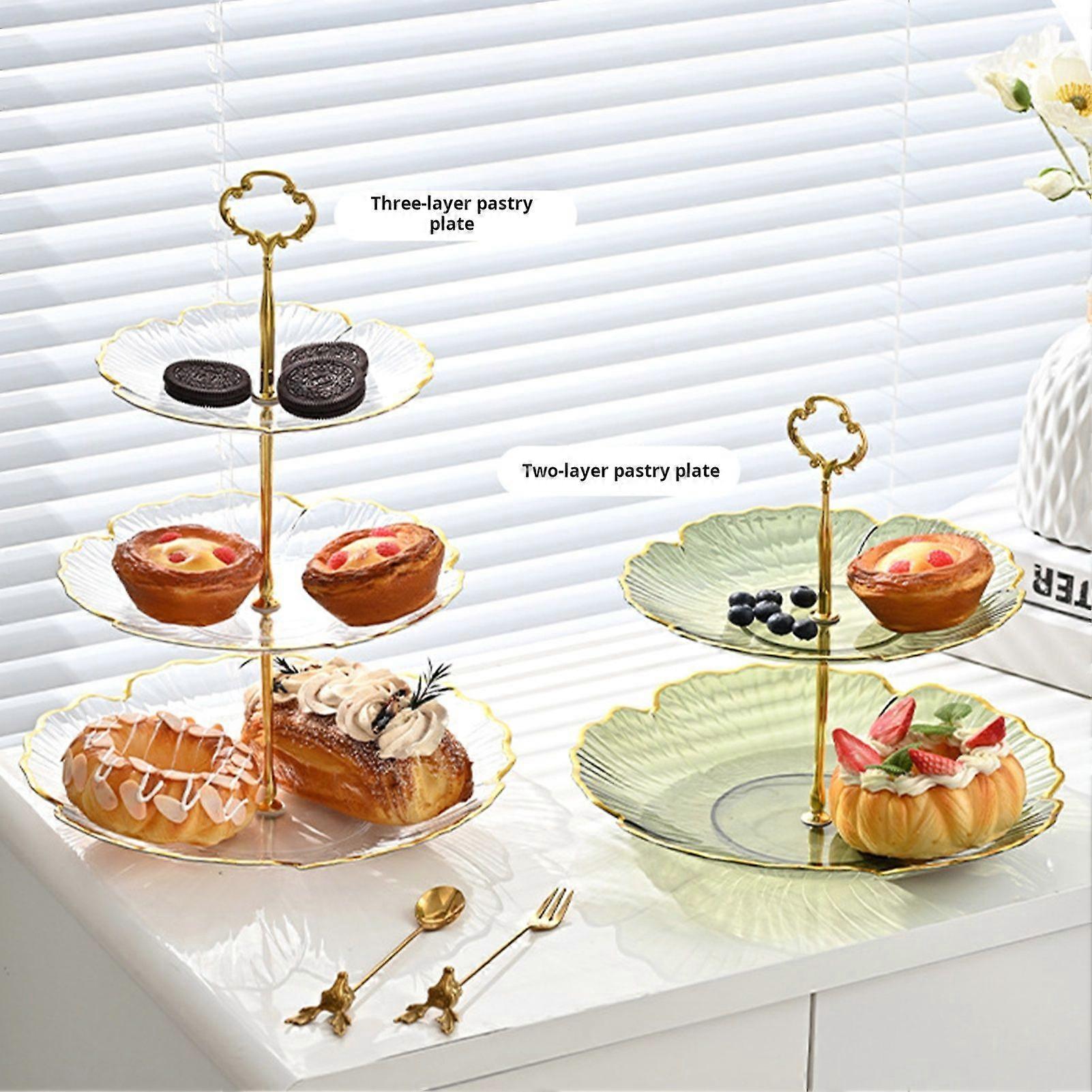 2/3 Tiers Cupcake Stand Tower Dessert Display Rack Smooth Edge Large ...