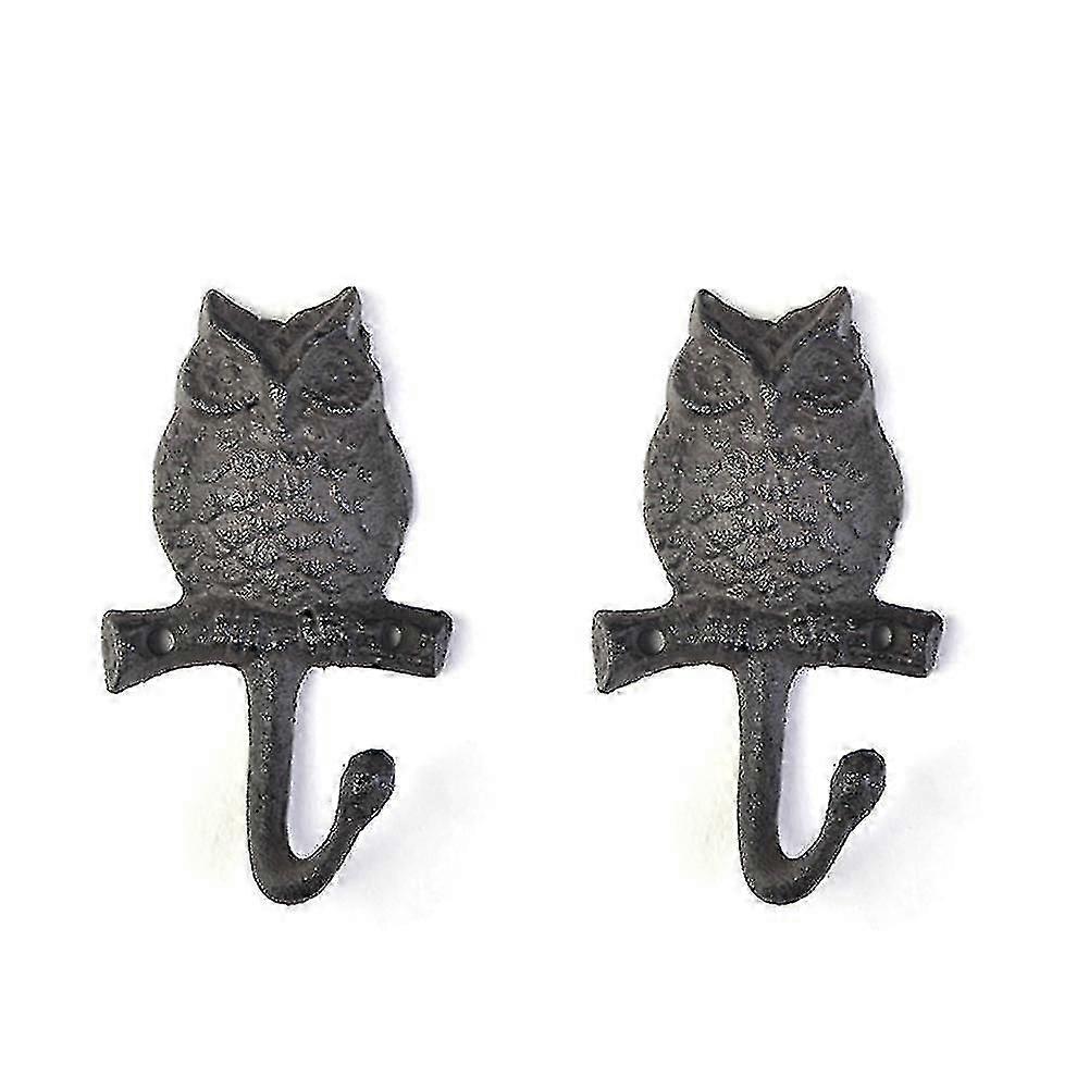 2pc(owl)vintage Cast Iron Wall Hooks Antique Finish Metal Clothes ...