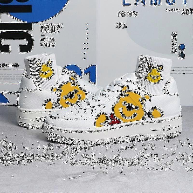 Disney Lilo Stitch Print Sportskor Nya Tennisskor Par Vita Skor Tecknad ...