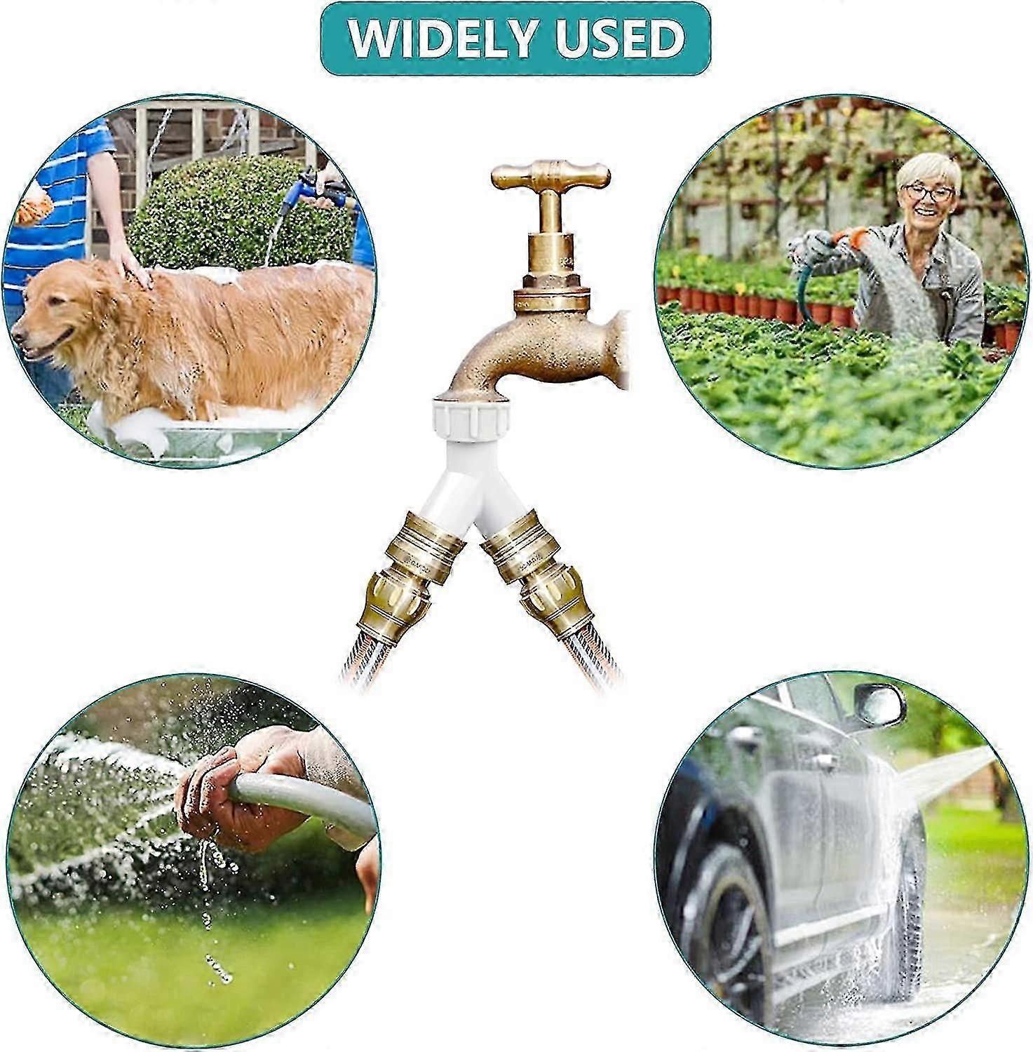 Washing Machine Y Piece, Plastic 3/4 Hose Connector, Appliance Inlet ...