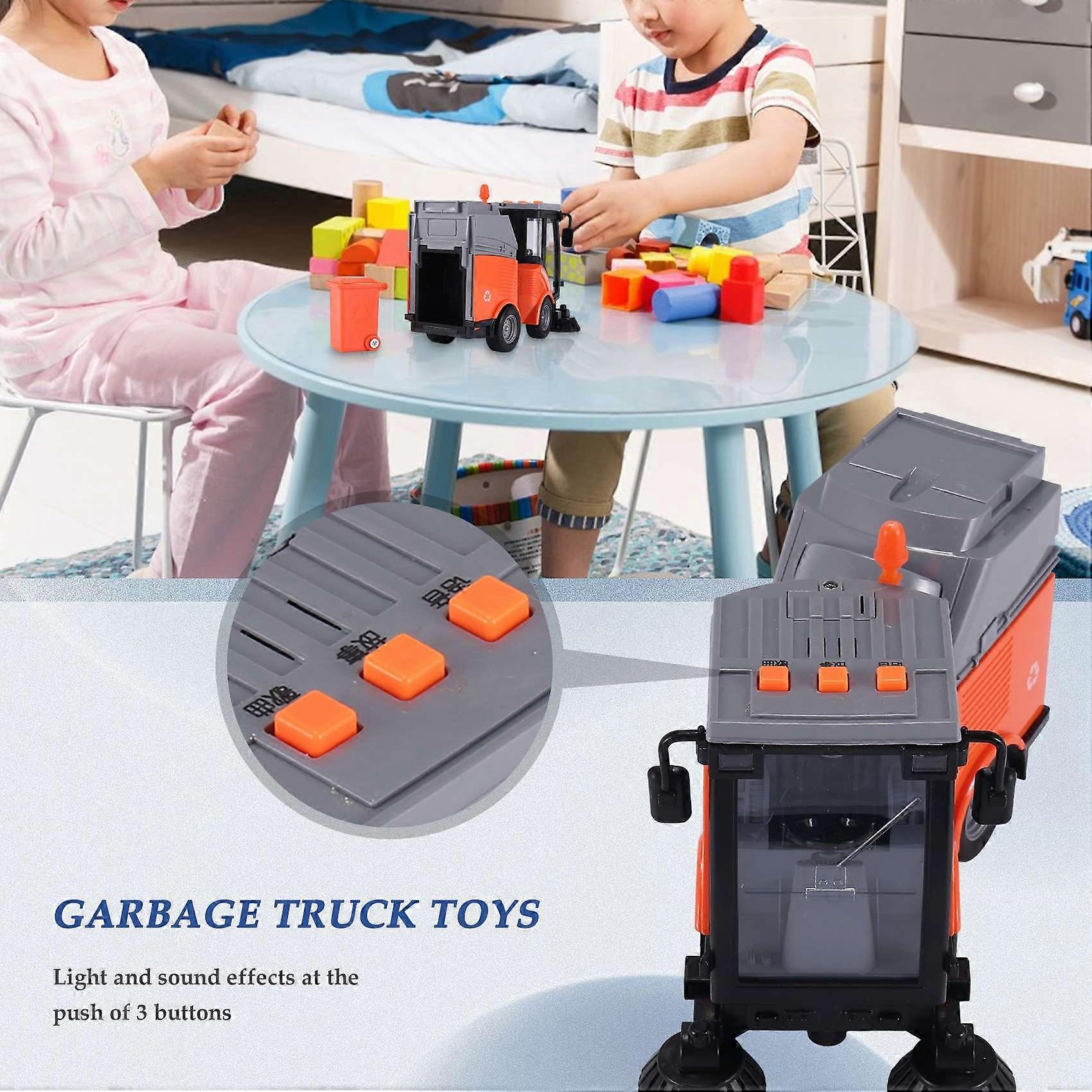 Street Sweeper Truck with Light & Sound Effects - Friction Powered ...