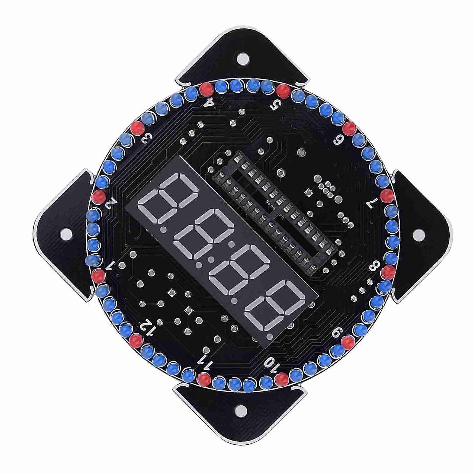 DIY Light Control Rotation Digital LED Electronic Temperature Clock Kit ...