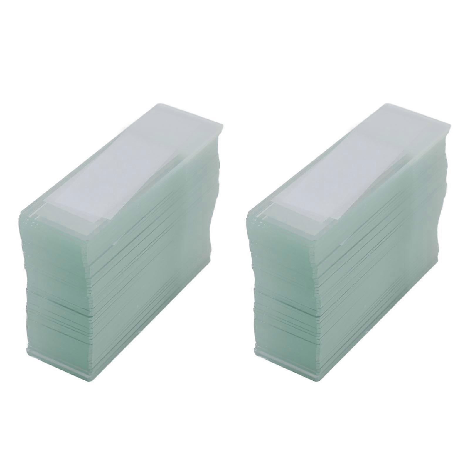 100Pcs Microscope Slides Rounded Corner Blank Glass Microscope Slides ...