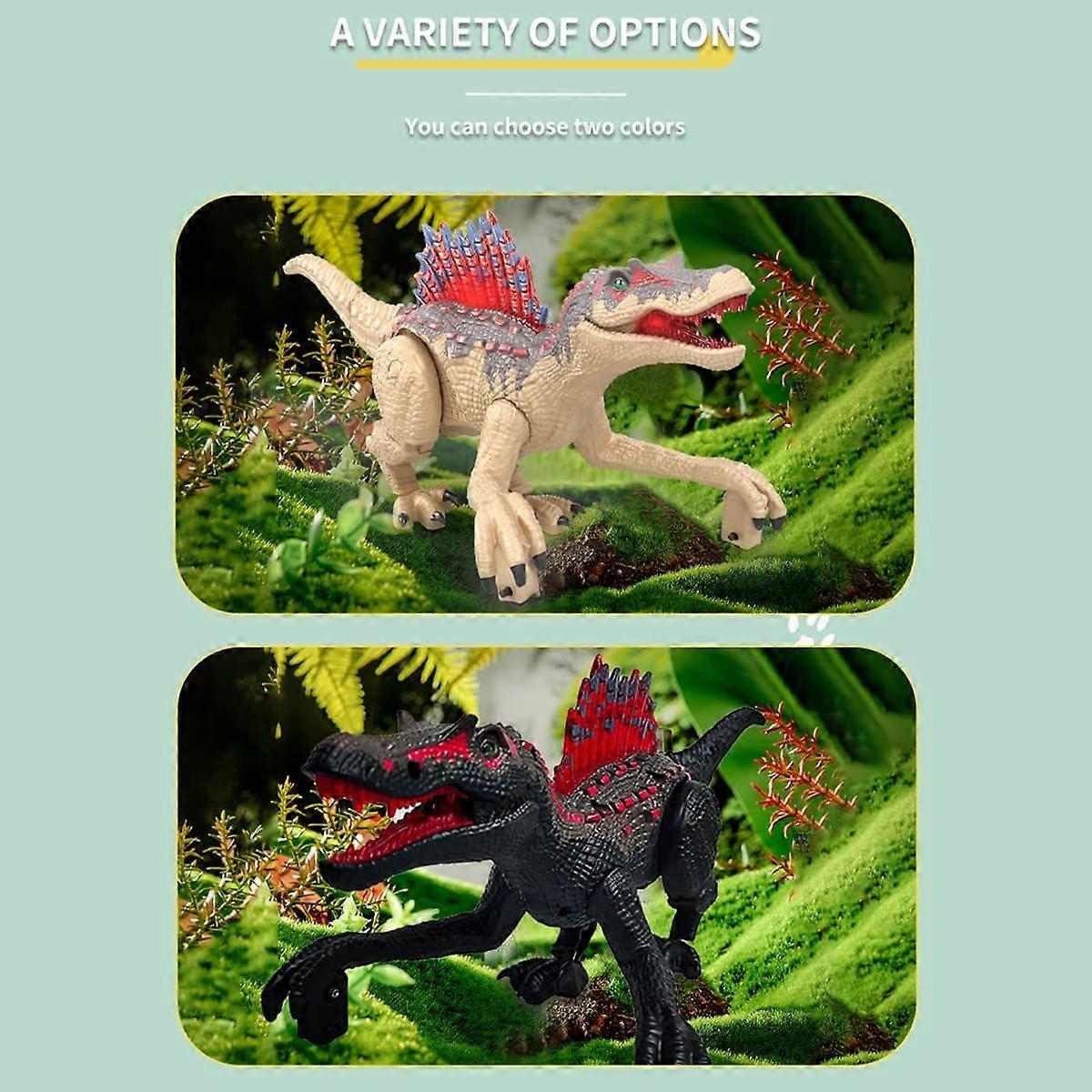 2.4G RC Dinosaur Toys Realistic Walking Toys LED Ligh Roaring Sounds ...