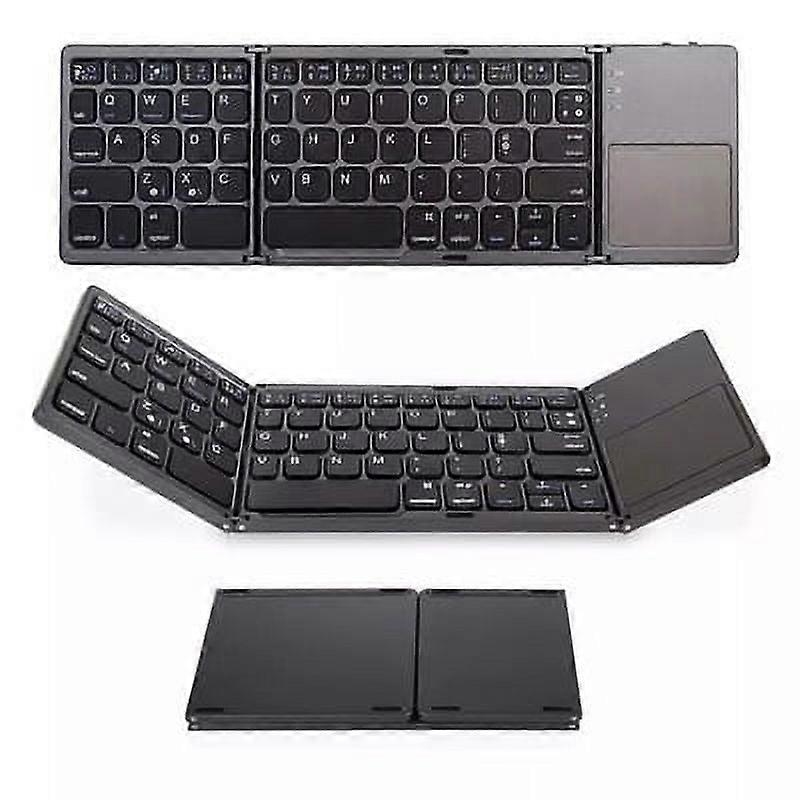 Foldable Keyboard, Ergonomic Keyboard, Keyboard with Touchpad, Wireless ...