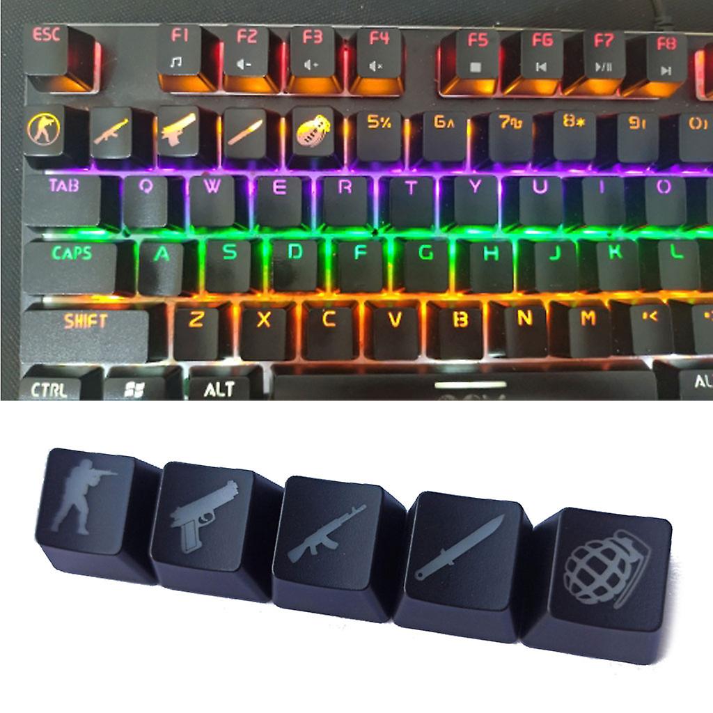 5pcs Oem R4 Profile Abs Backlit Keycap Gaming Keycaps Key Button ...