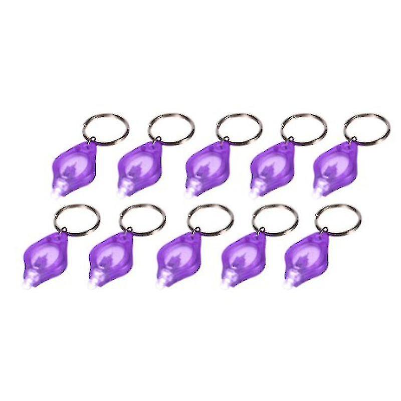 Pack Of 10 Uv Light Mini Led Keychain Torch Torch Key Ring Lights ...