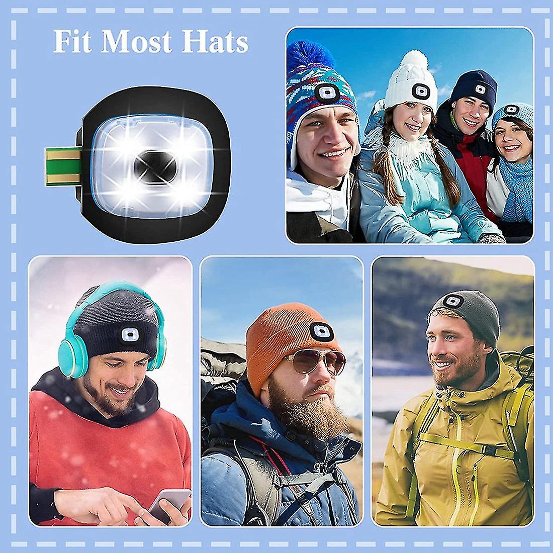 Usb Rechargeable Light For Led Knit Beanie Hat, 4 Pieces, Strong Medium ...