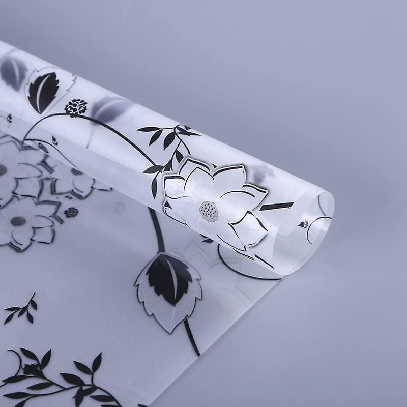 44.5x200CM Self-Adhesive Opaque Window Film Privacy Screen Flower Pattern | Fruugo UK