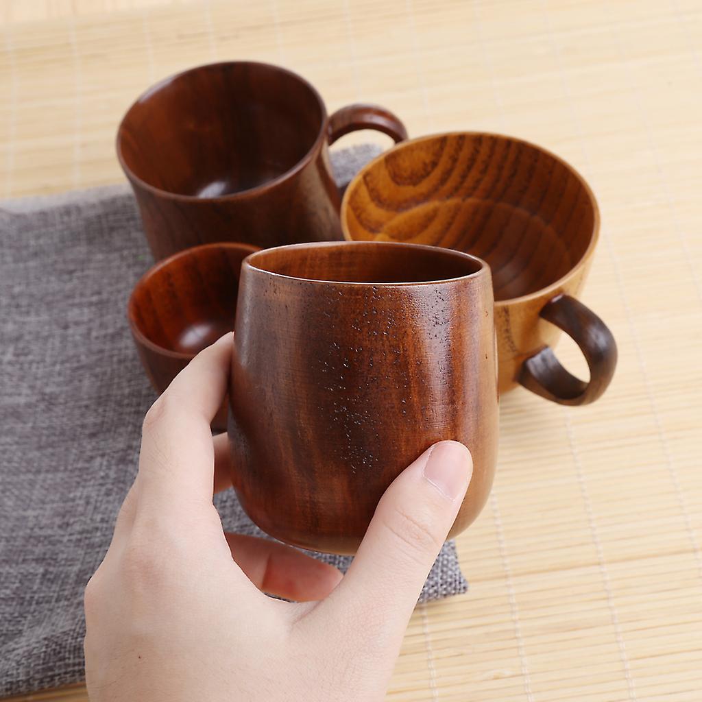 Wooden Cup Primitive Handmade Natural Wood Coffee Beer Juice Milk Tea ...