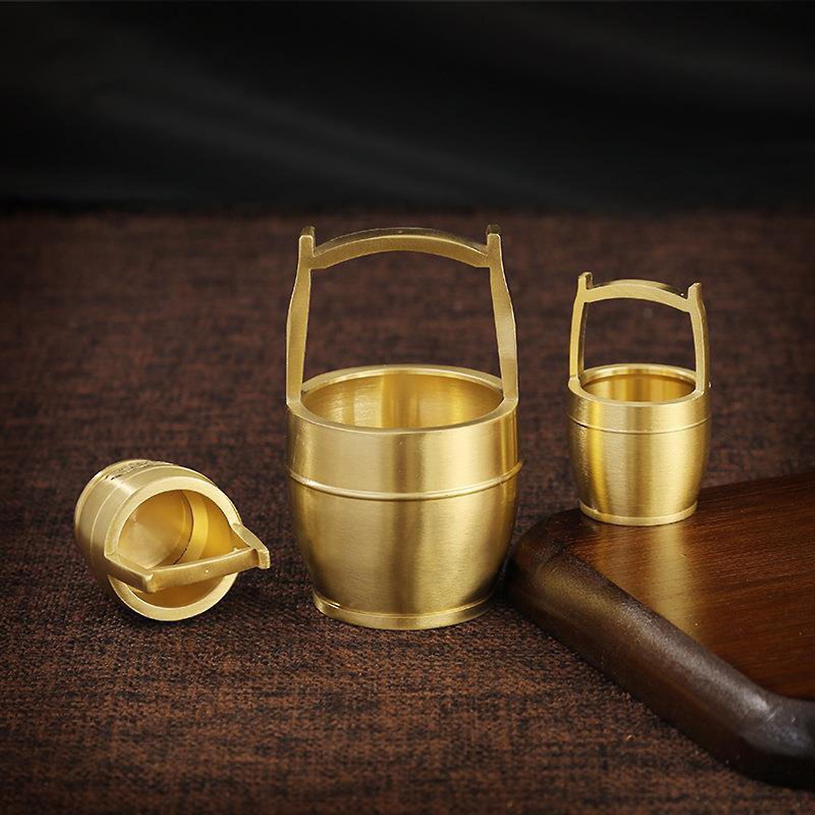 Brass Bucket CompactCraft Mini Copper Ware Golden Bucket Feng Shui ...