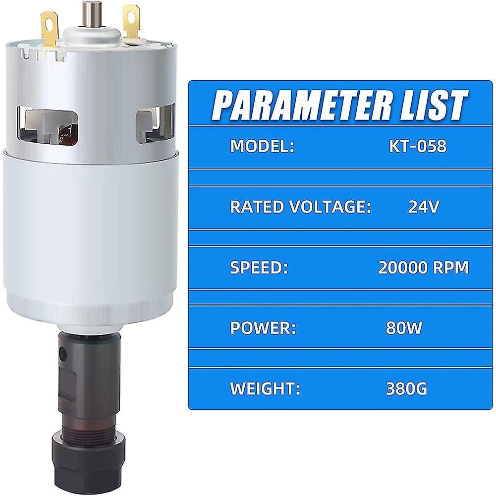 775 Spindle Motor With Er11 Collet & Connection Line, 24v 20000 R/min ...