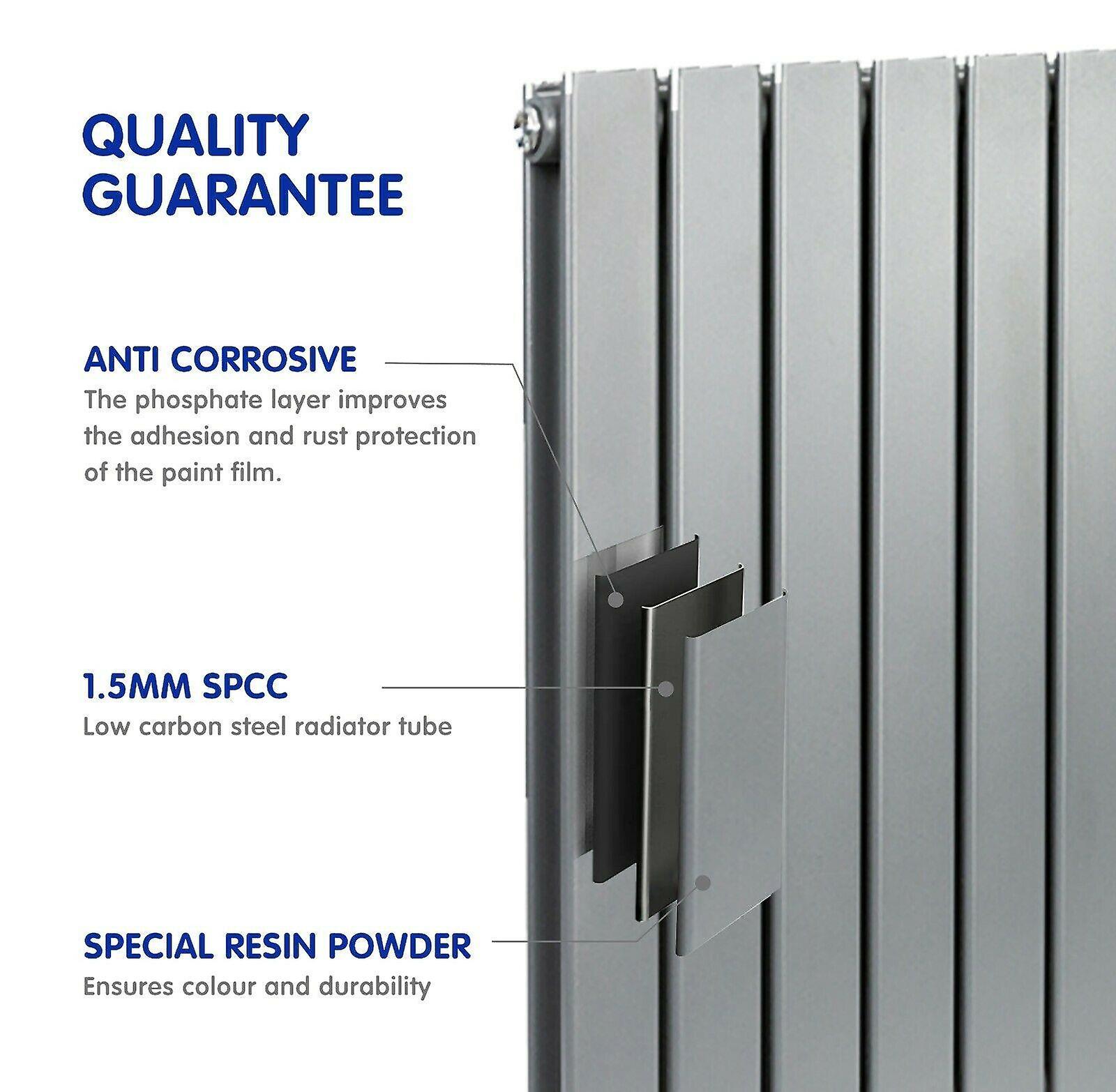 600mm x 1156mm Double Designer Flat Panel Central Heating Radiator MATT ...