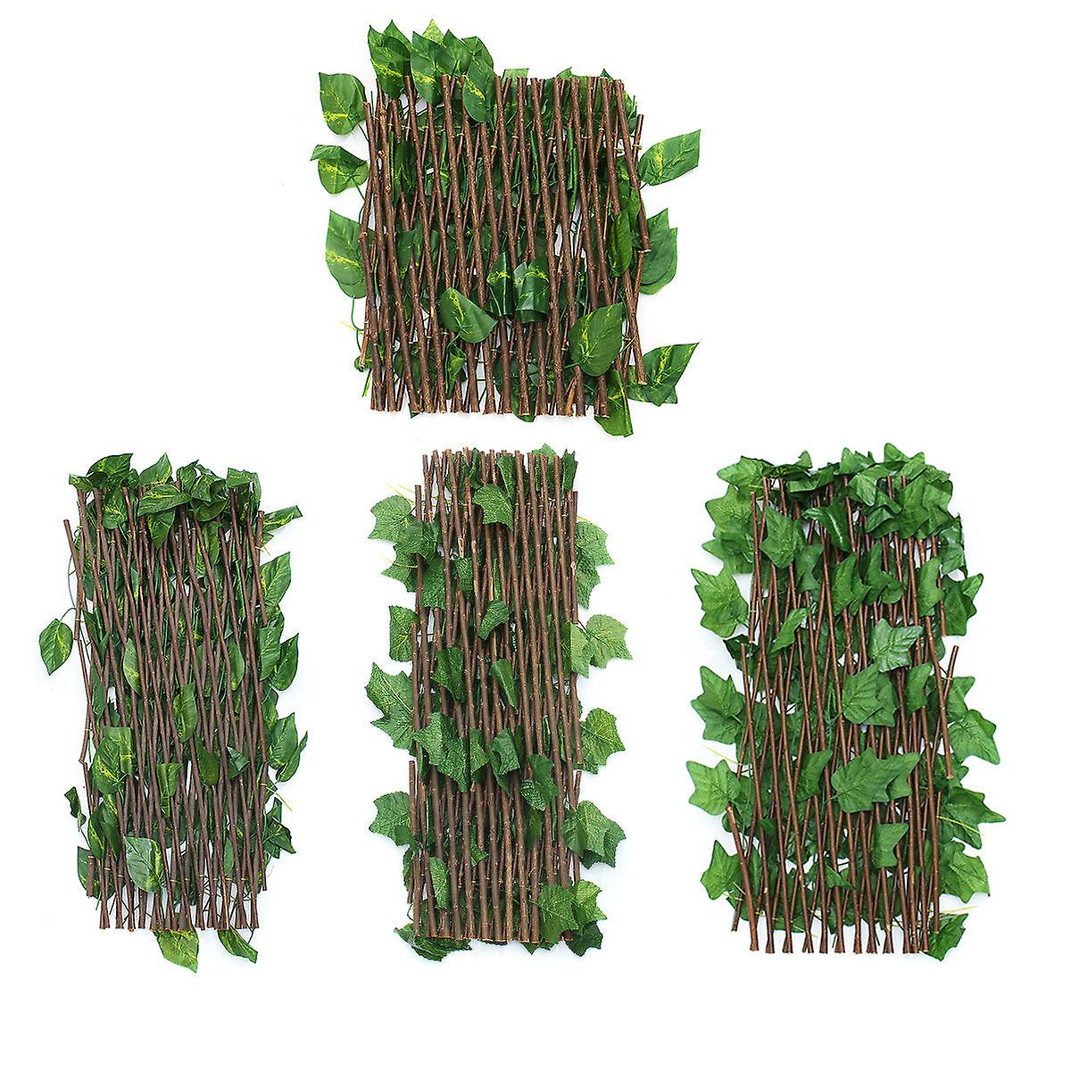 Artificial ivy expandable stretchable privacy fence faux single side ...