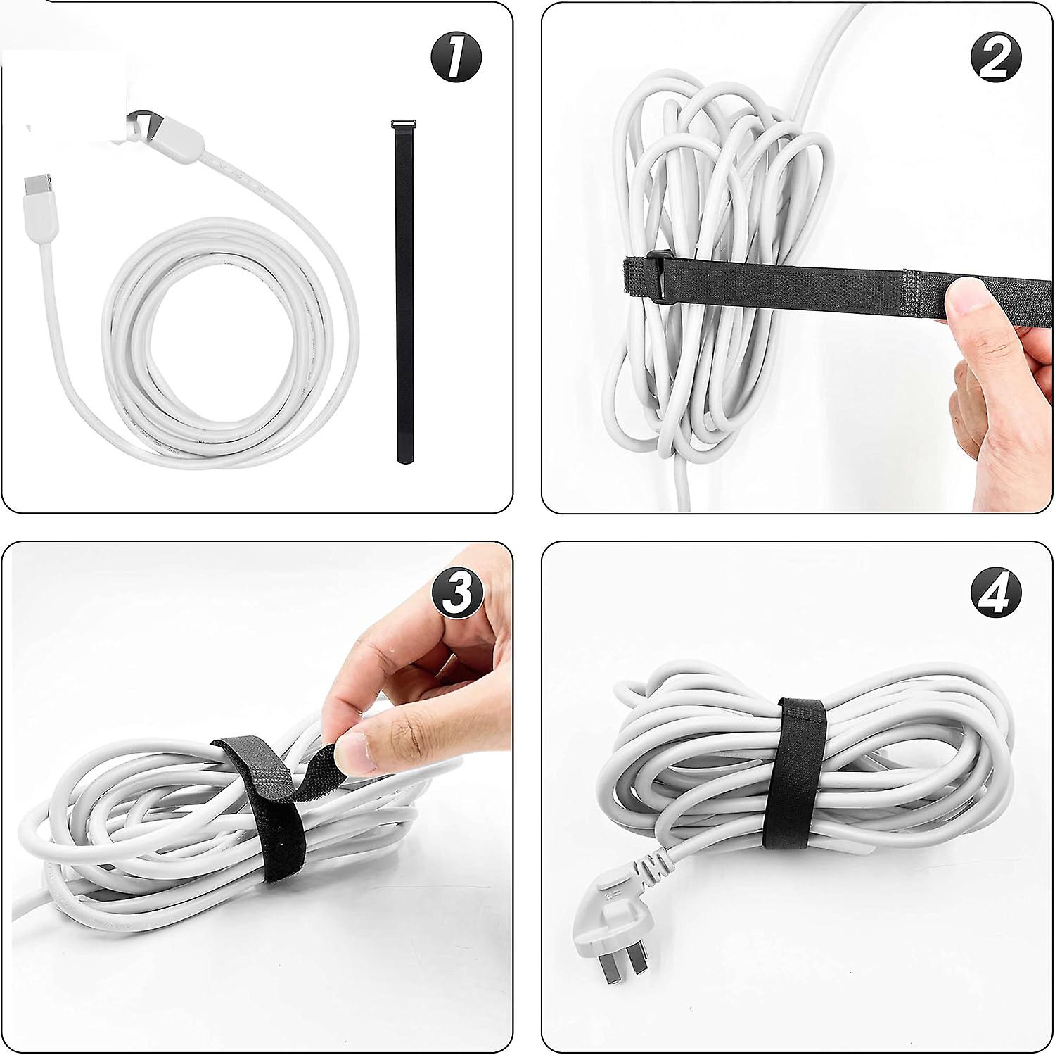 cable tie-LOT OF 10: SIZE 50CM - Multi-Size Hook and Loop Strap - Cable ...