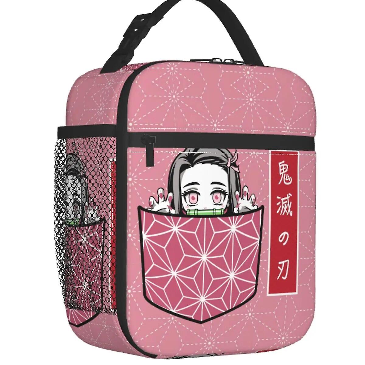 Nezuko Kamado Demon Slayer Insulated Lunch Bag School Kimetsu No Yaiba ...