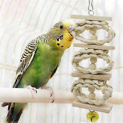 8 packs of bird toys, bird and parrot swing, bird cage toys - natural ...