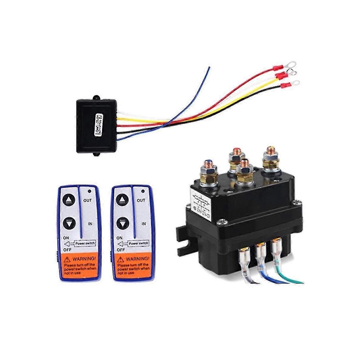 12v 250a Winch Remote Contactor Winch Control Solenoid Relay Twin Remote Kit Car Motorcycle Off ...