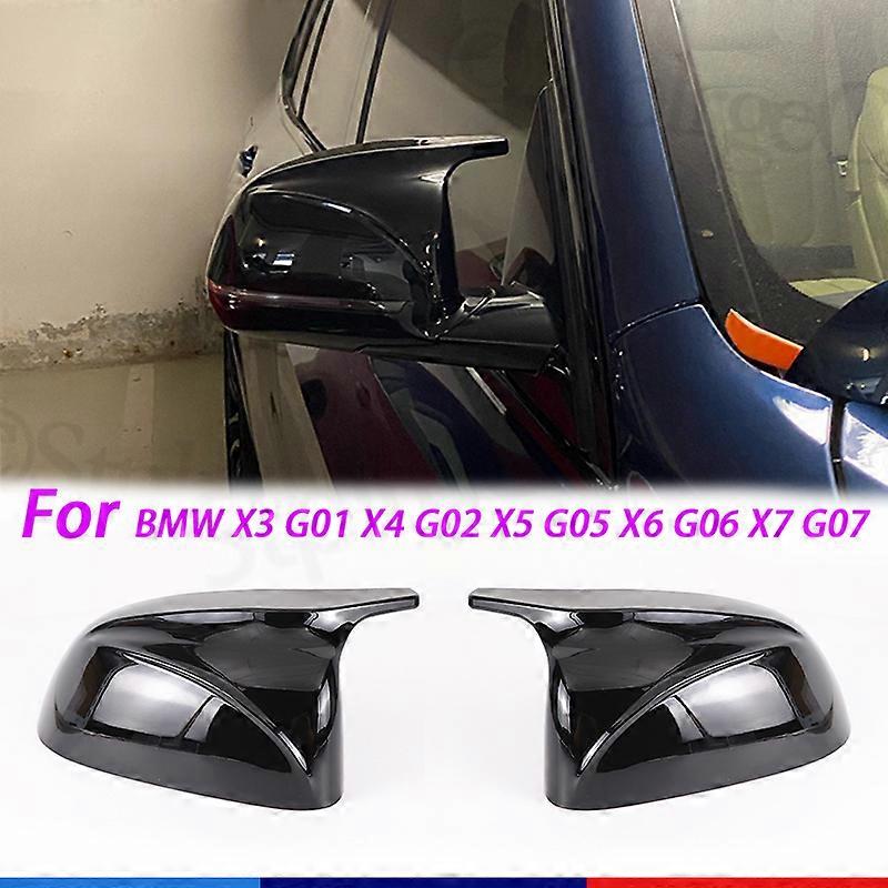 2PCS Black Carbon Fiber Car Side Rearview Mirror Cover Cap For BMW X3 ...
